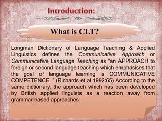 Communicative Leanguage Teaching | PPT