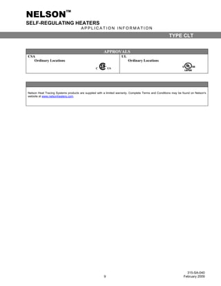 Self-Regulating Heat Trace Cable Application and Operating Principles | PDF