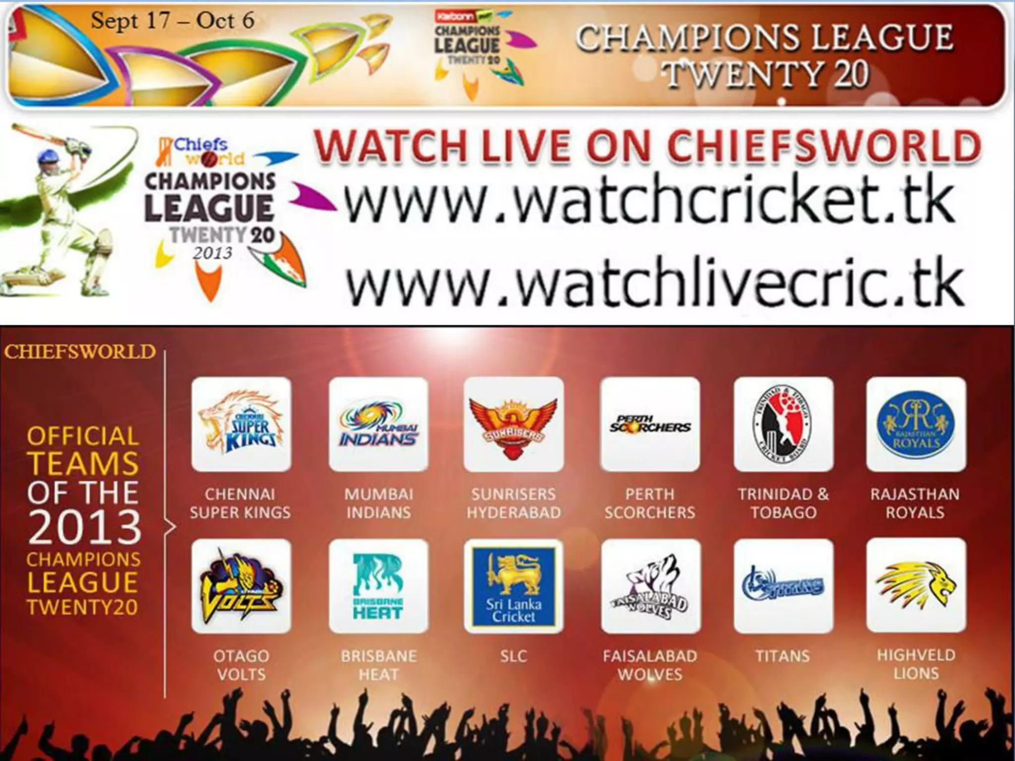 Clt20 2013 fixtures and schedule | PDF