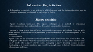 CLASSROOM ACTIVITIES IN COMMUNICATIVE LANGUAGE TEACHING | PPTX