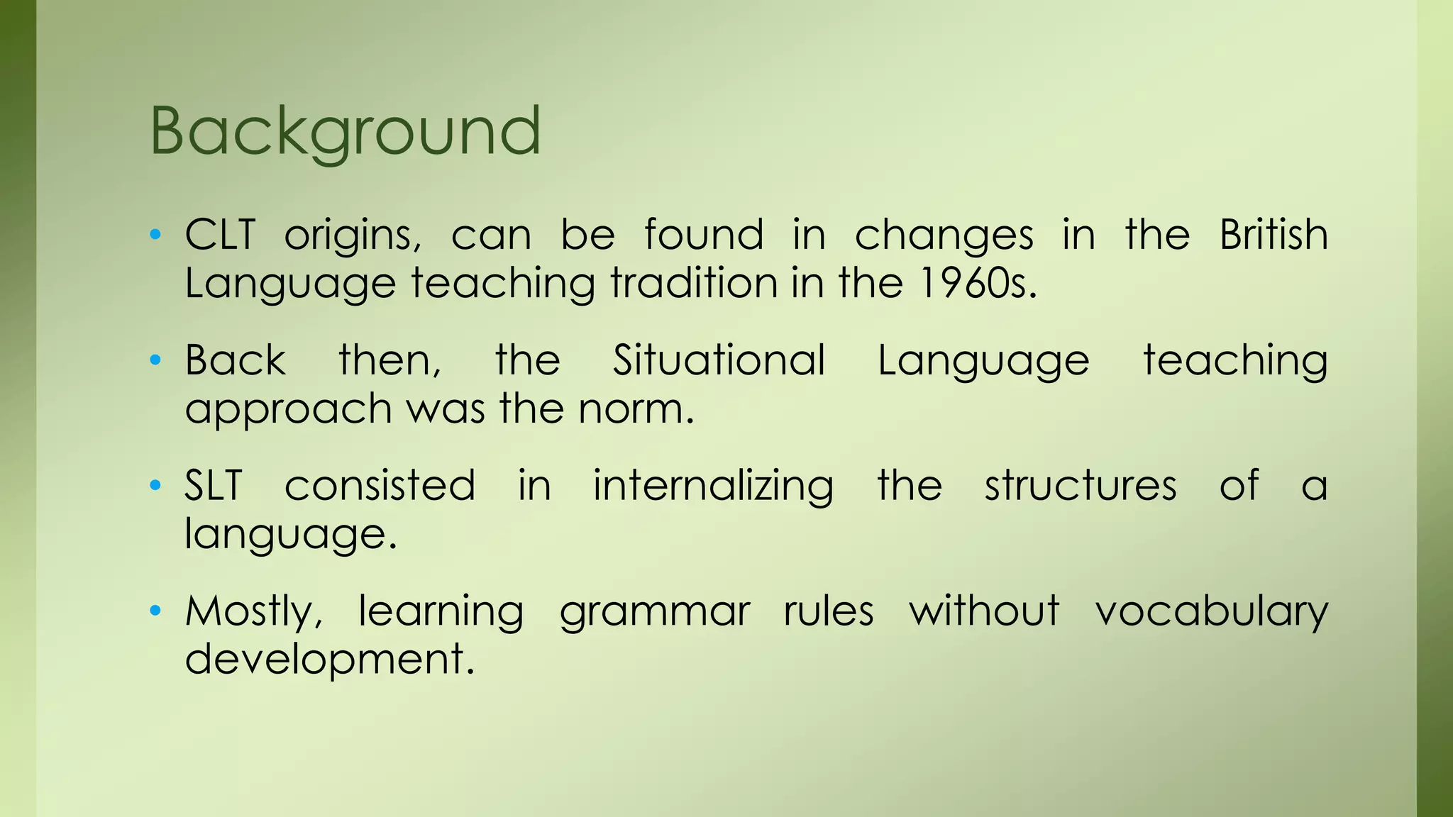 Communicative Language Teaching (CLT/CLL) | PPTX