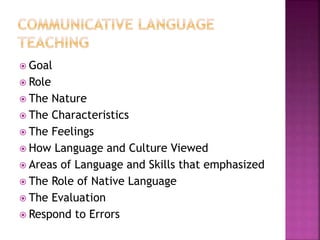 Communicative Language Teaching | PPTX