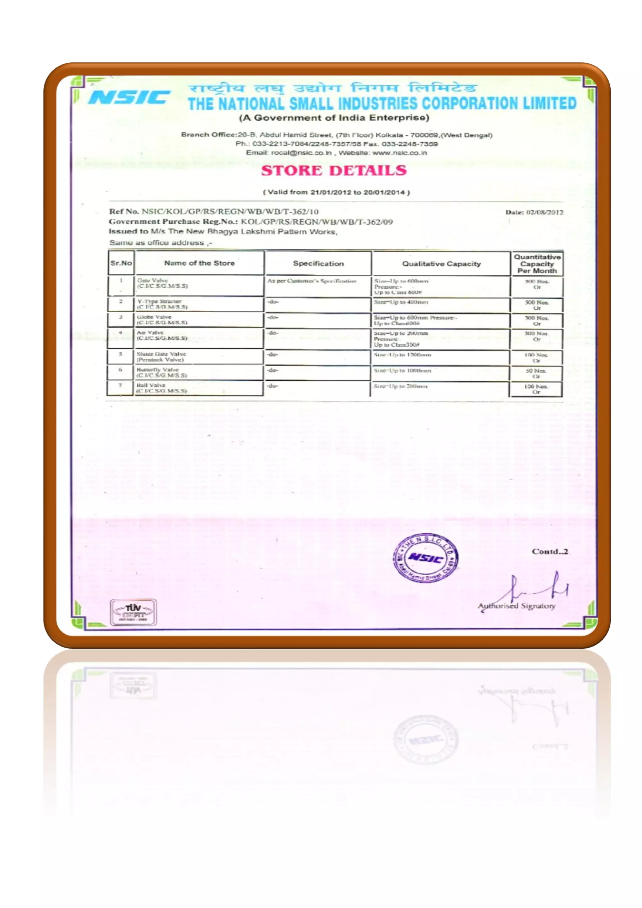 The New Bhagya Lakshmi Pattern Works, Howrah, Industrial Valves | PDF