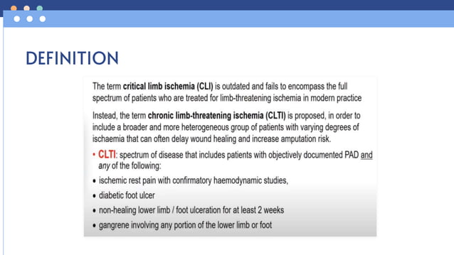 CLTI CME.pptx | Heart and Cardiovascular Diseases | Diseases and Conditions