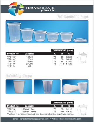 Transatlantic Plastic, Ahmedabad, Plastic Products | PDF