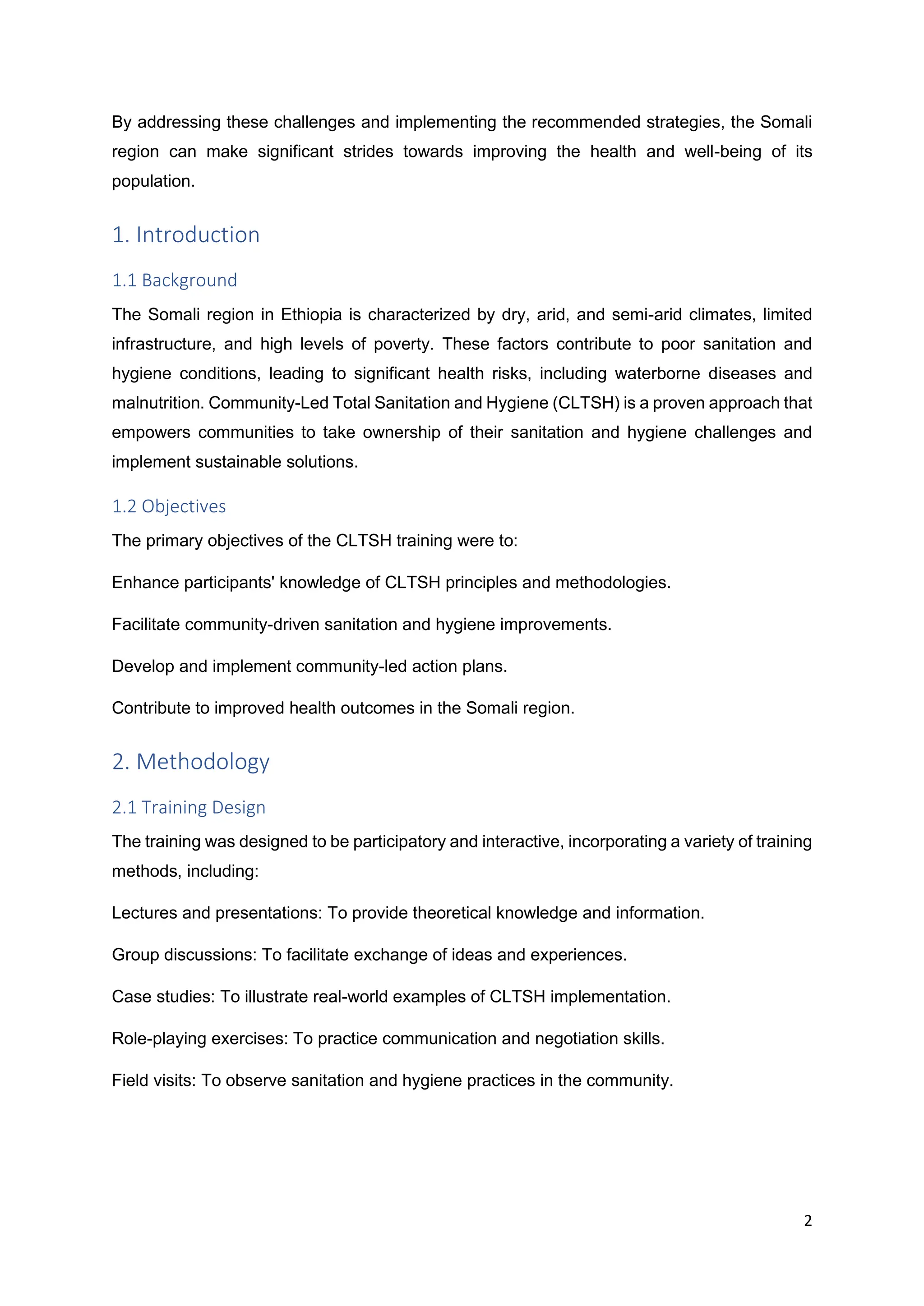 CLTSH REPORT: Community Led Total Sanitation and Hygiene (CLTSH) | PDF