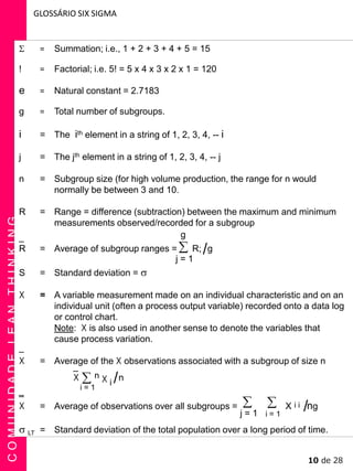Clt Six Sigma Glossary | PDF | Physics | Science