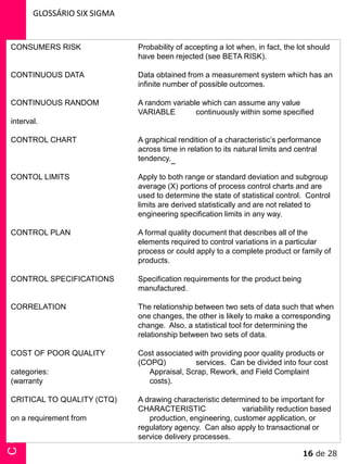 Clt Six Sigma Glossary | PDF | Physics | Science