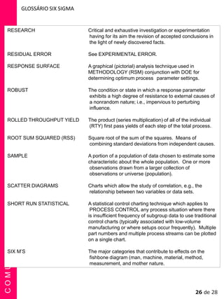 Clt Six Sigma Glossary | PDF | Physics | Science