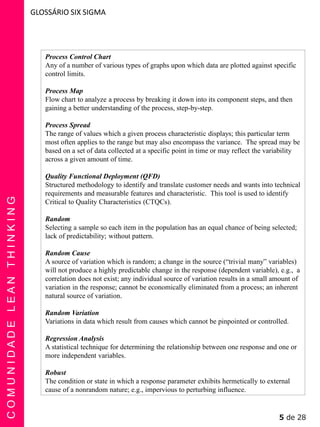 Clt Six Sigma Glossary | PDF | Physics | Science