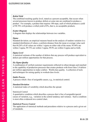 Clt Six Sigma Glossary | PDF | Physics | Science