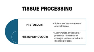 Clinical Laboratory Technology - Tissue collection and processing | PDF