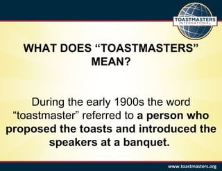 TOASTMASTERS Club | PPT