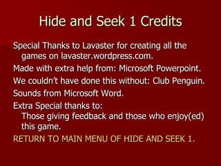 Club Penguin Hide and Seek 1 | PPT