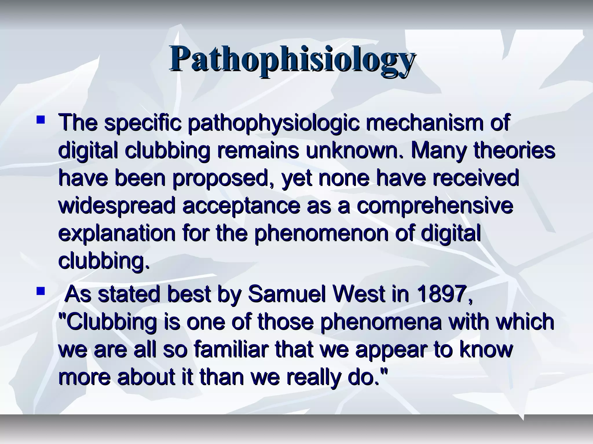 Clubbing | PPT