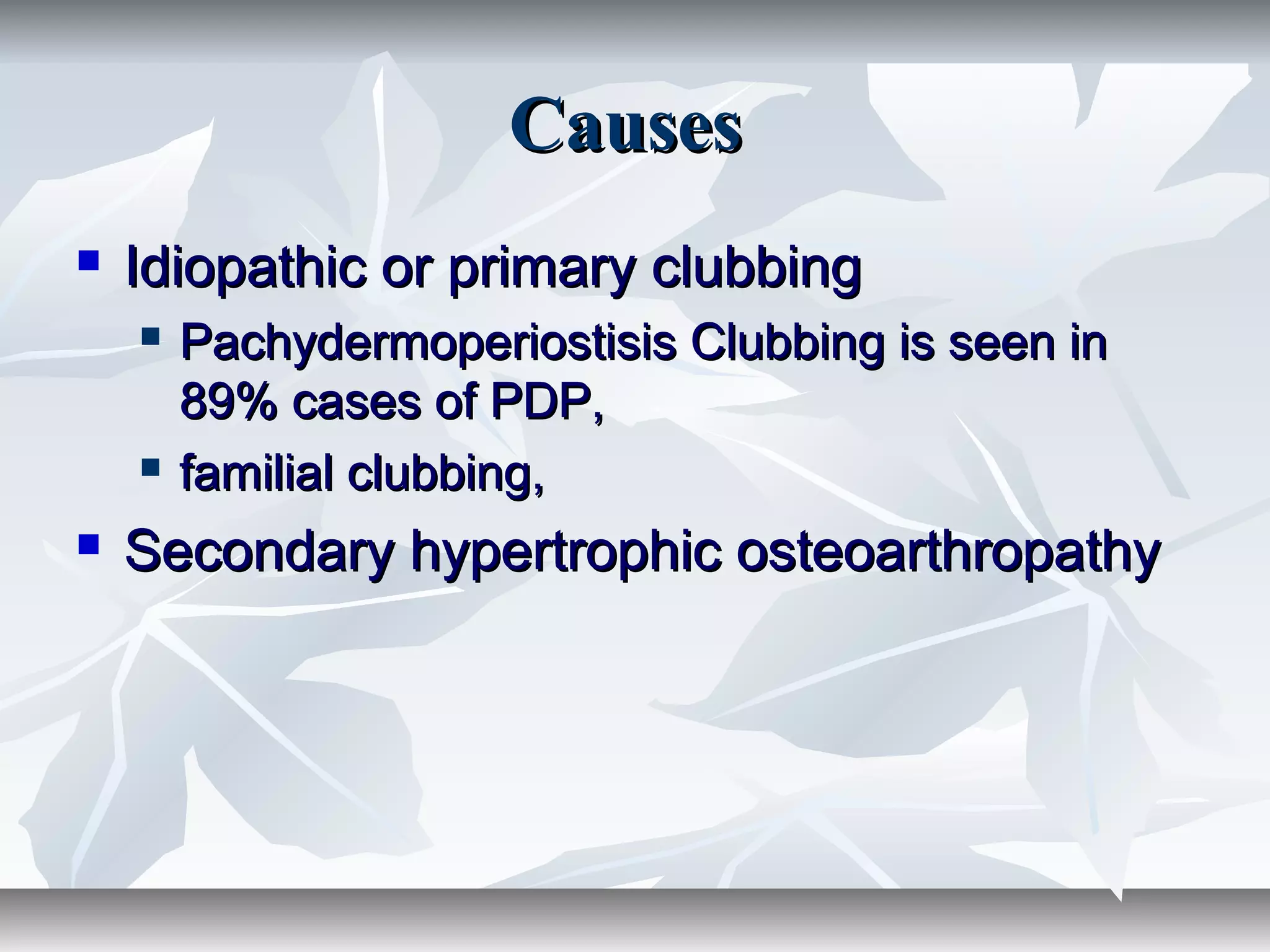 Clubbing | PPT
