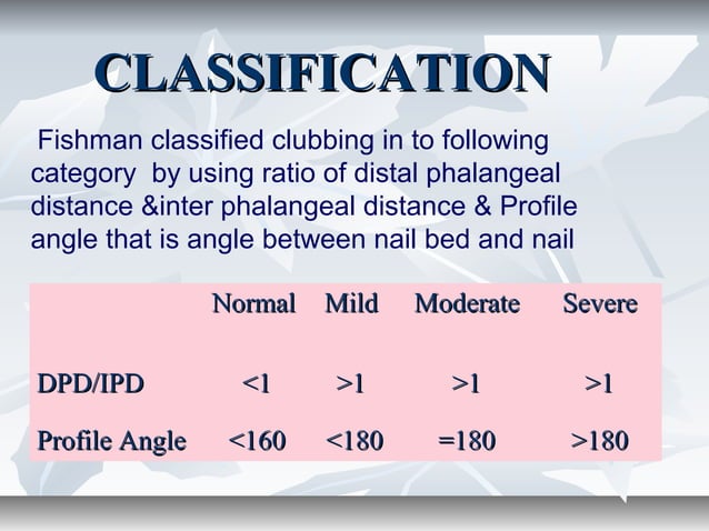 Clubbing | PPT | Lung and Respiratory Health | Diseases and Conditions