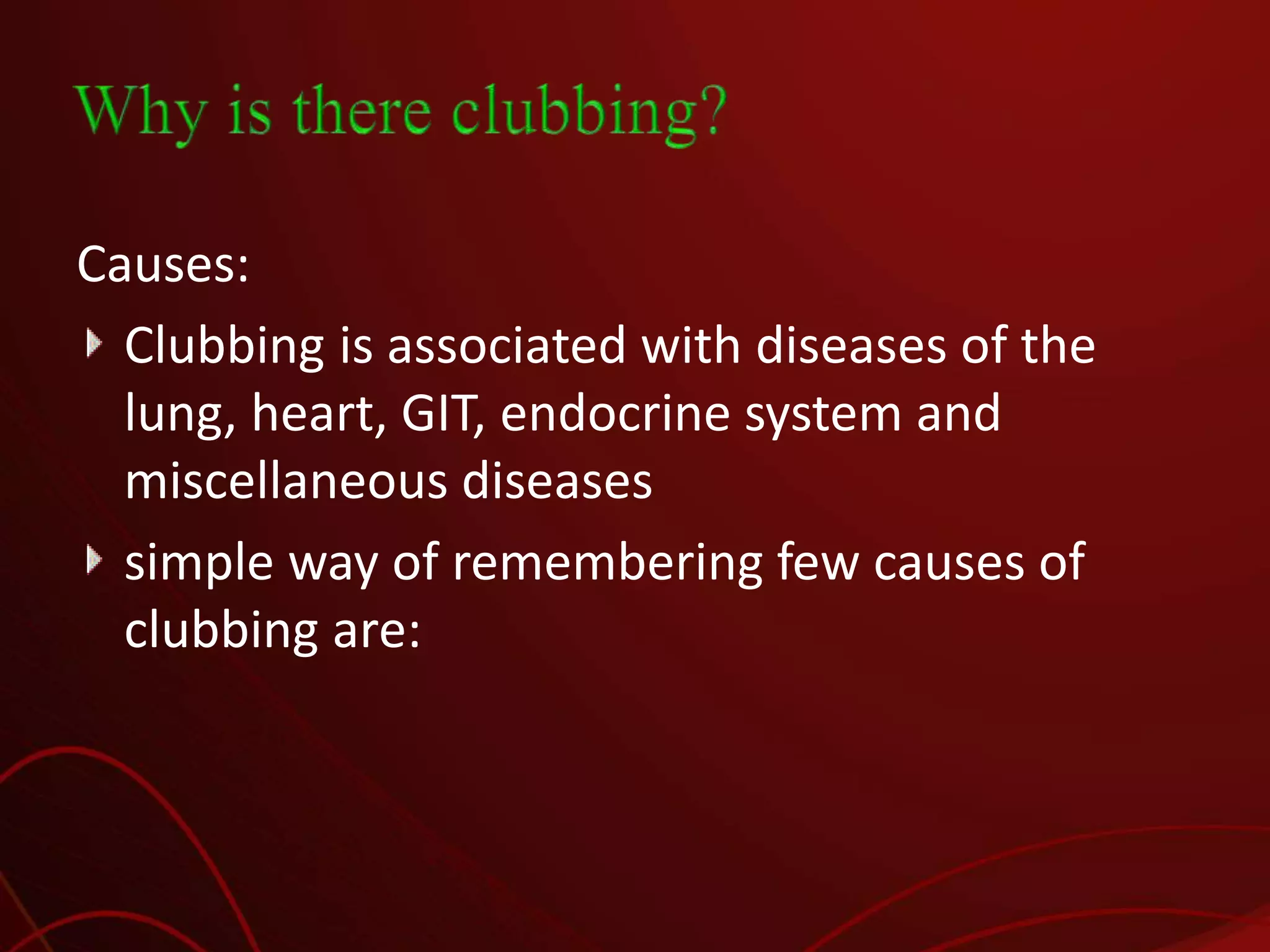 Clubbing | PPTX