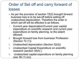 Clubbing off Income And Set off and Carry Forward of Losses | PPTX