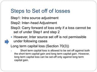 Clubbing off Income And Set off and Carry Forward of Losses | PPTX