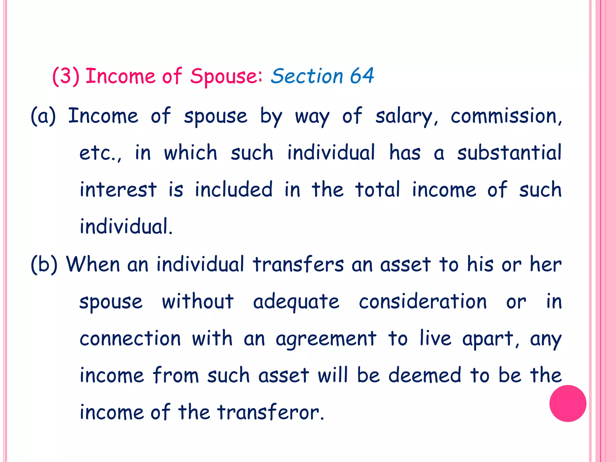 Clubbing of Incomes and Deemed Incomes | PDF