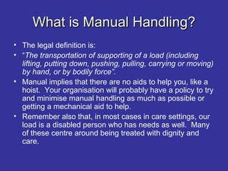 Introduction to Manual Handling | PPT