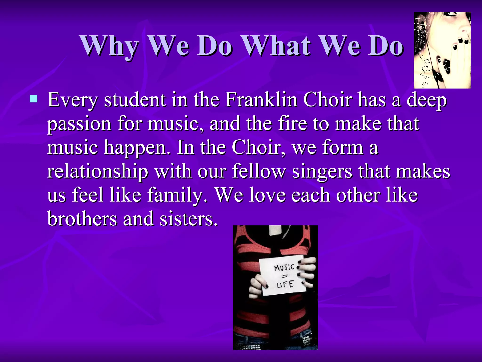 Franklin High School Choir | PPT
