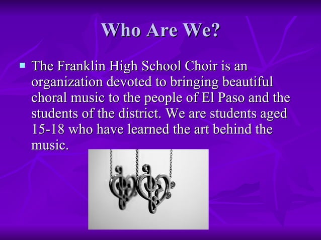 Franklin High School Choir | PPT