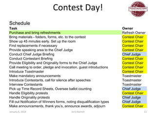Club contest chair training 20130105 | PPT