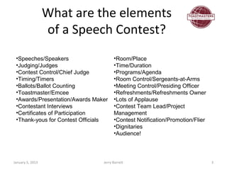 Club contest chair training 20130105 | PPT