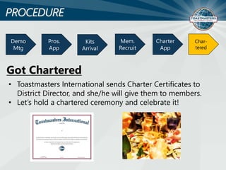 A procedure for Toastmasters Club Establishment | PDF | Credit Cards ...