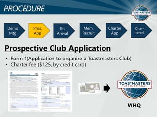 A procedure for Toastmasters Club Establishment | PDF