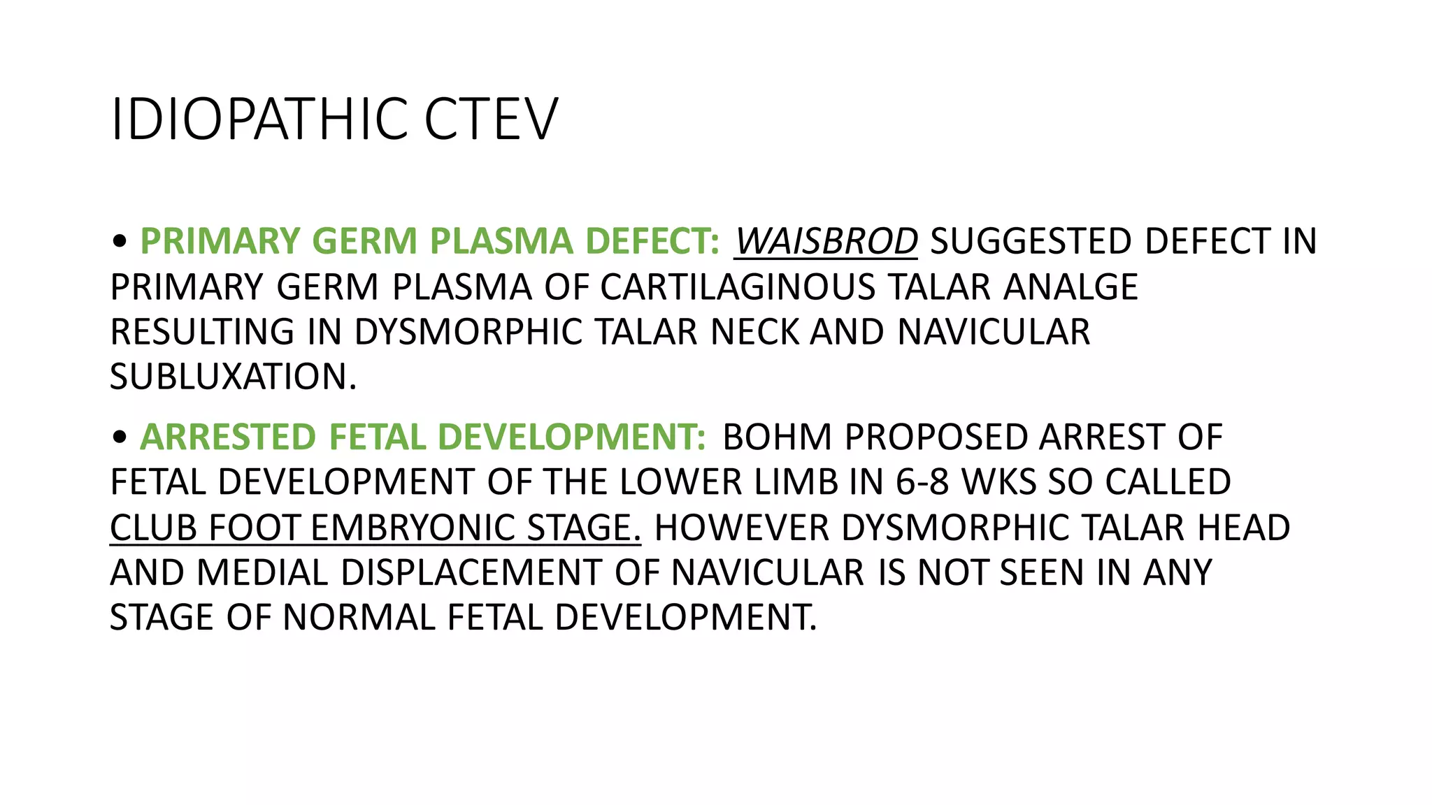 Club foot / CTEV | PDF