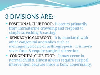 A nice Congenital CLUB FOOT.pptx presentation | PPTX