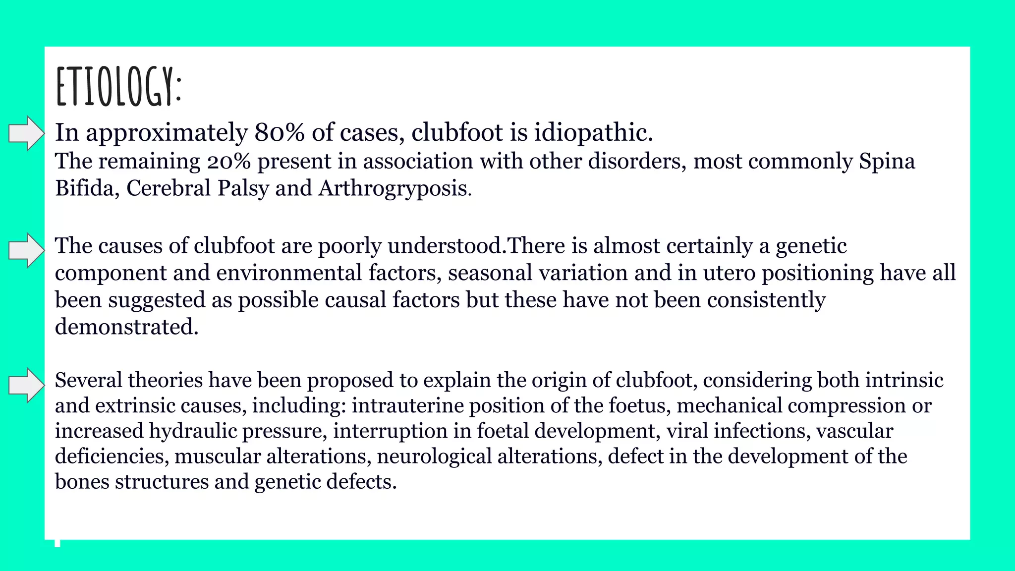 Club foot ppt | PPTX