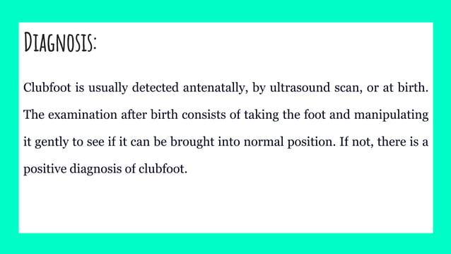 Club foot ppt | PPTX | Physical Therapy | Wellness