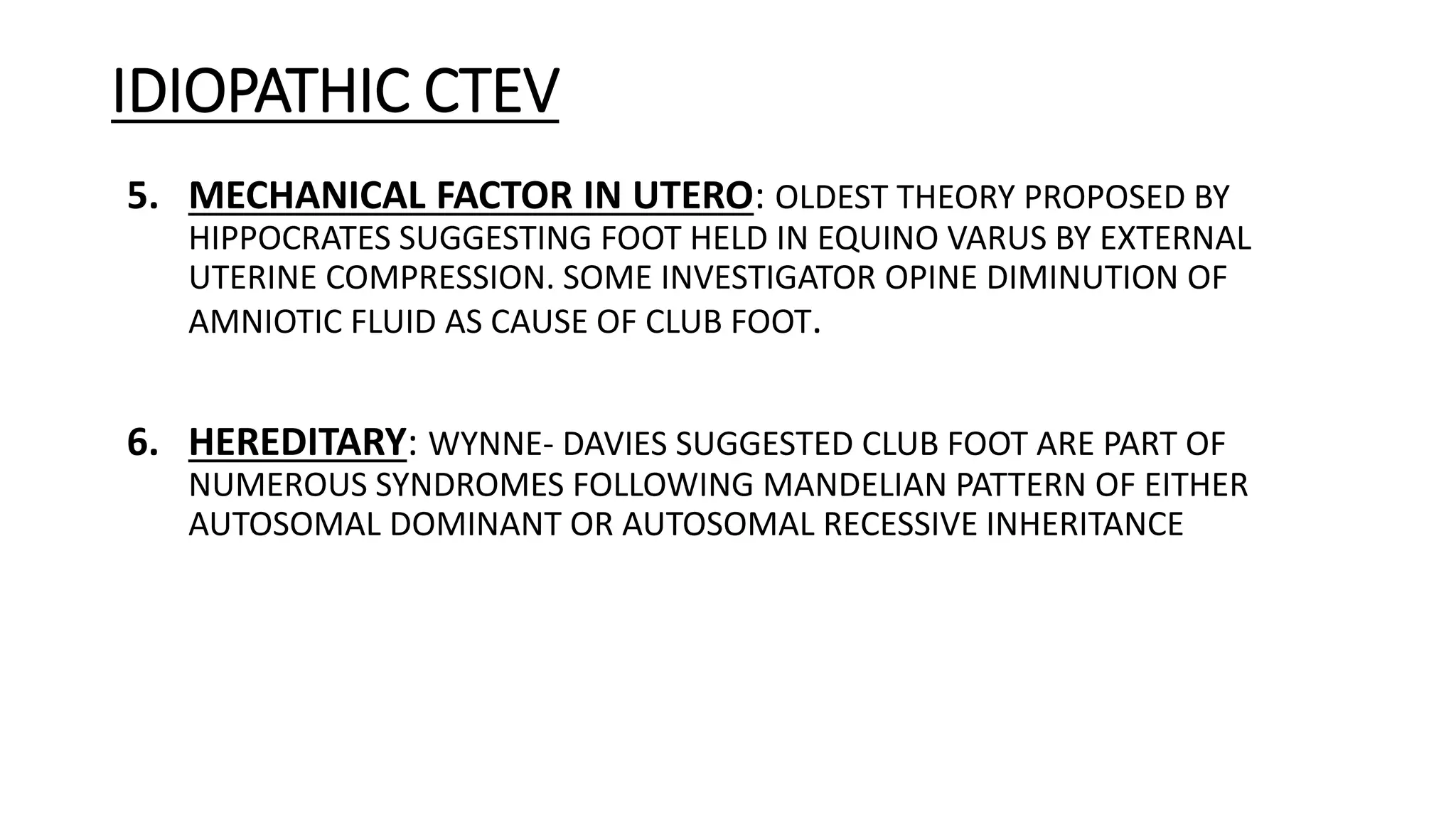 CTEV / Club foot by Dr Baijnath Agrahari | PPT