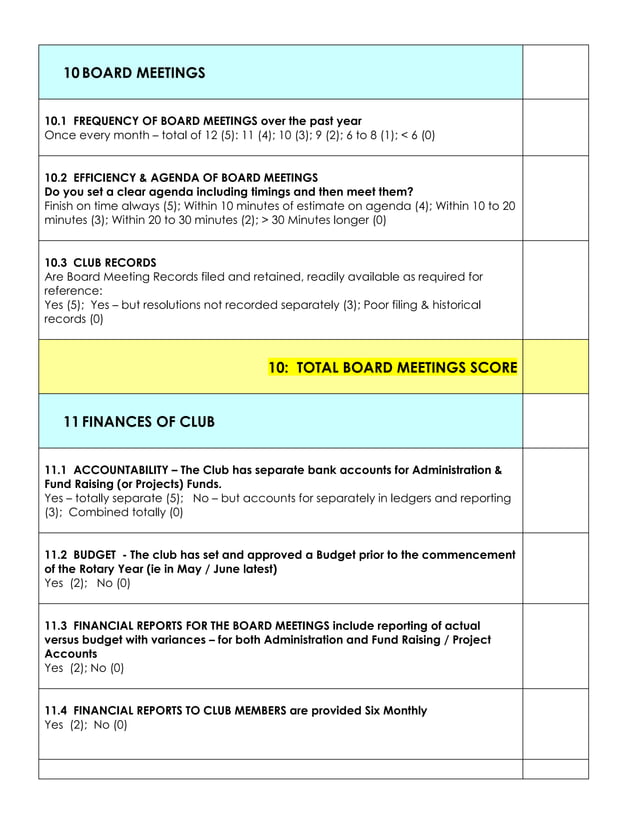 Rotary Club health check | PDF