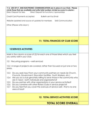 Rotary Club health check | PDF