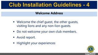 Club Installation Guidelines | PPTX