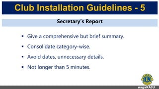 Club Installation Guidelines | PPTX