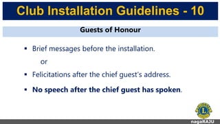 Club Installation Guidelines | PPTX