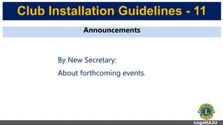 Club Installation Guidelines | PPTX