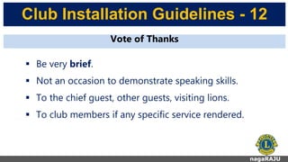 Club Installation Guidelines | PPTX