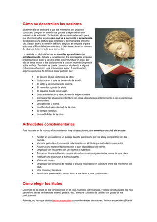 Club lectura | PDF