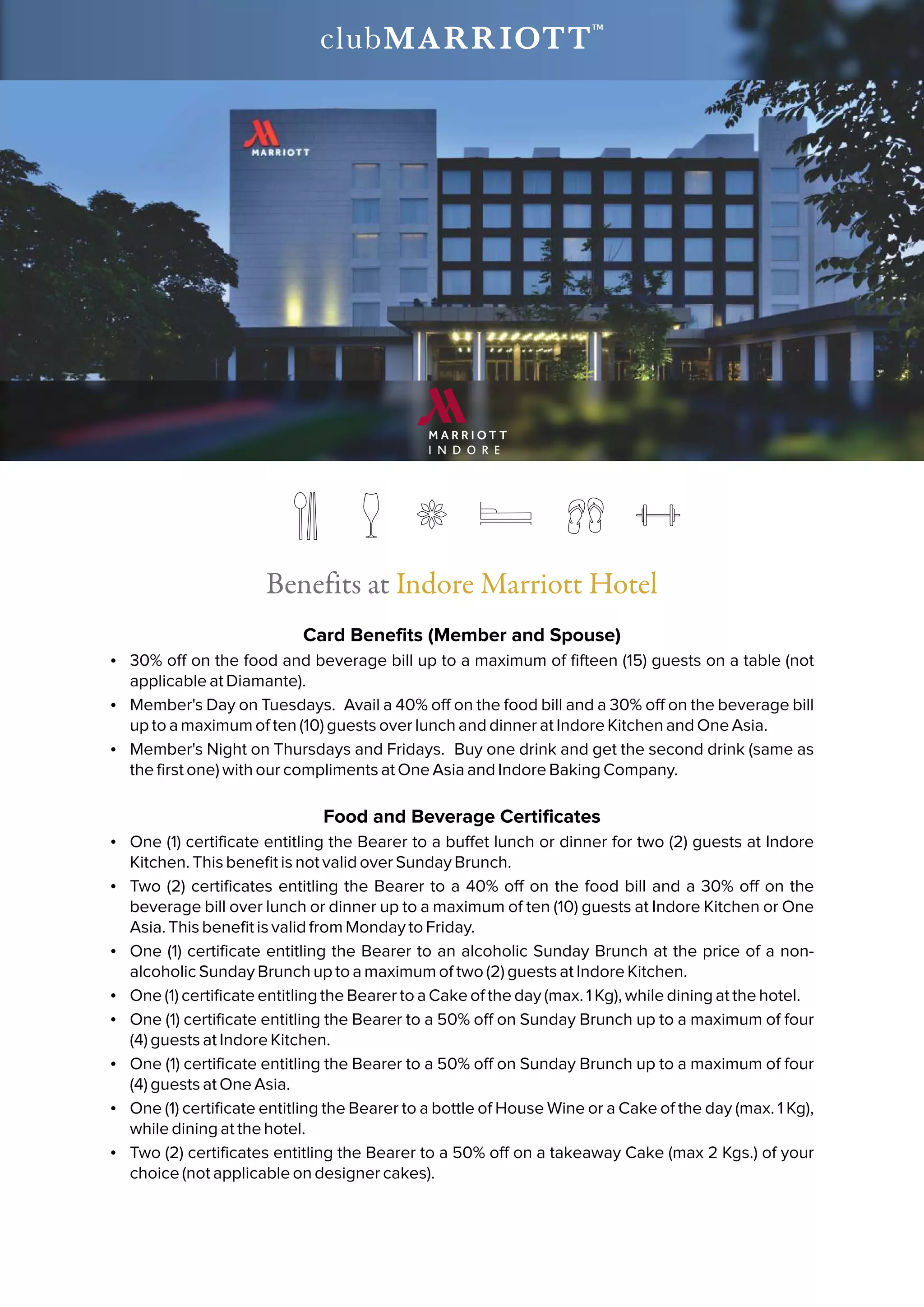 Club Marriott Hotel Membership | Free Night Stay & 50% Off on Food | PDF