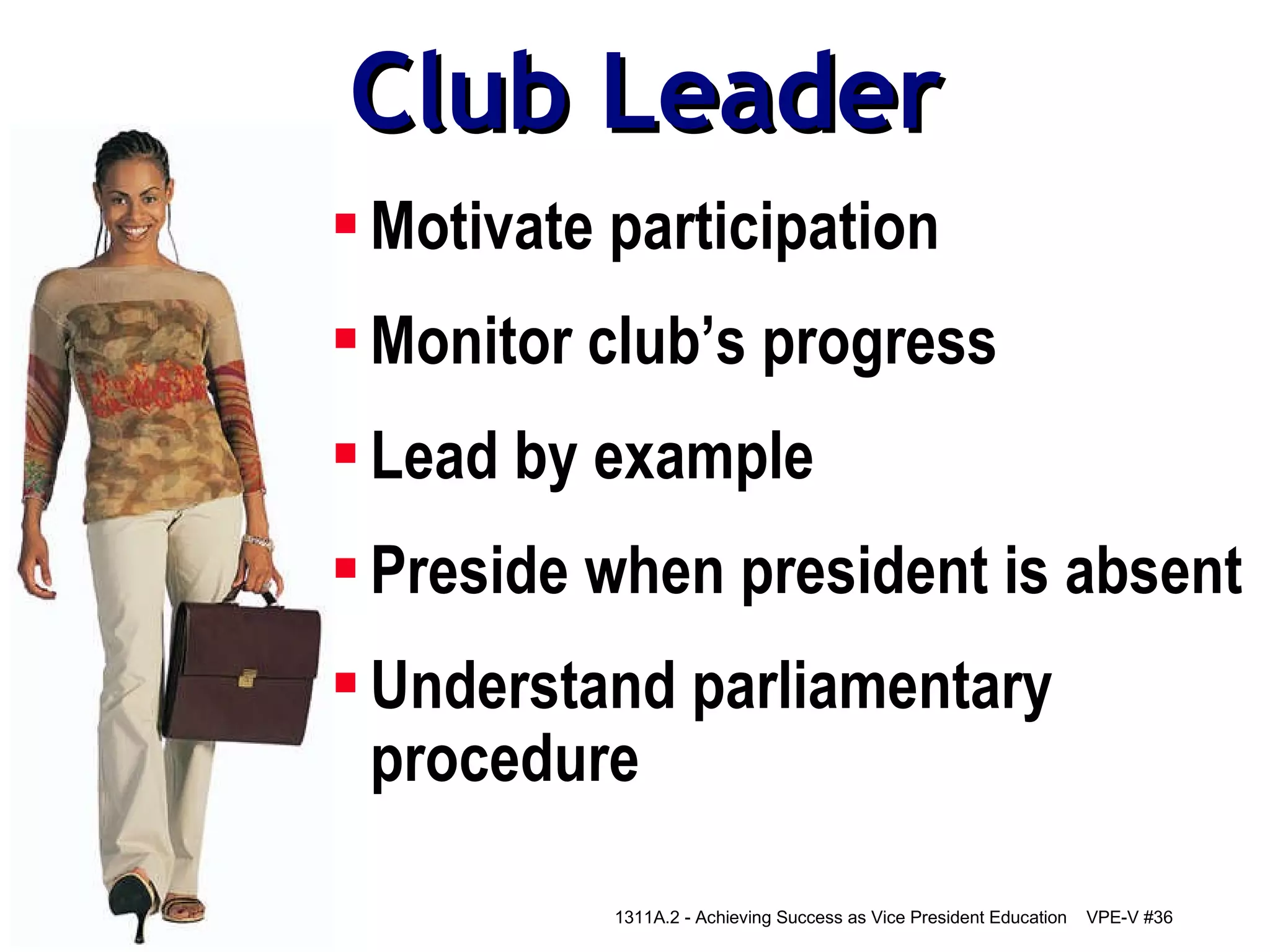Club Officers Roles & Responsibilities | PPT