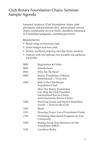Club rotary foundation committee guide | PDF