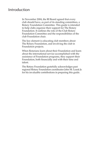 Club rotary foundation committee guide | PDF
