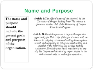 Club Sports Leadership Workshop-Constitutions | PPT